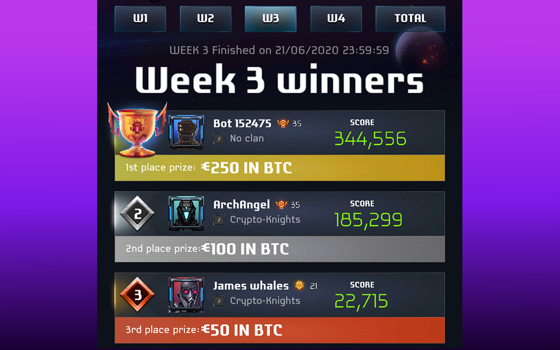 The battle for bitcoin winners revealed! - Quazard